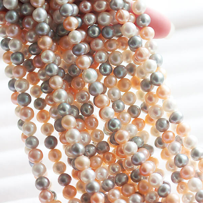 7-8mm Multicolor Round Cultured Freshwater Pearl Material - Buy pearl ...